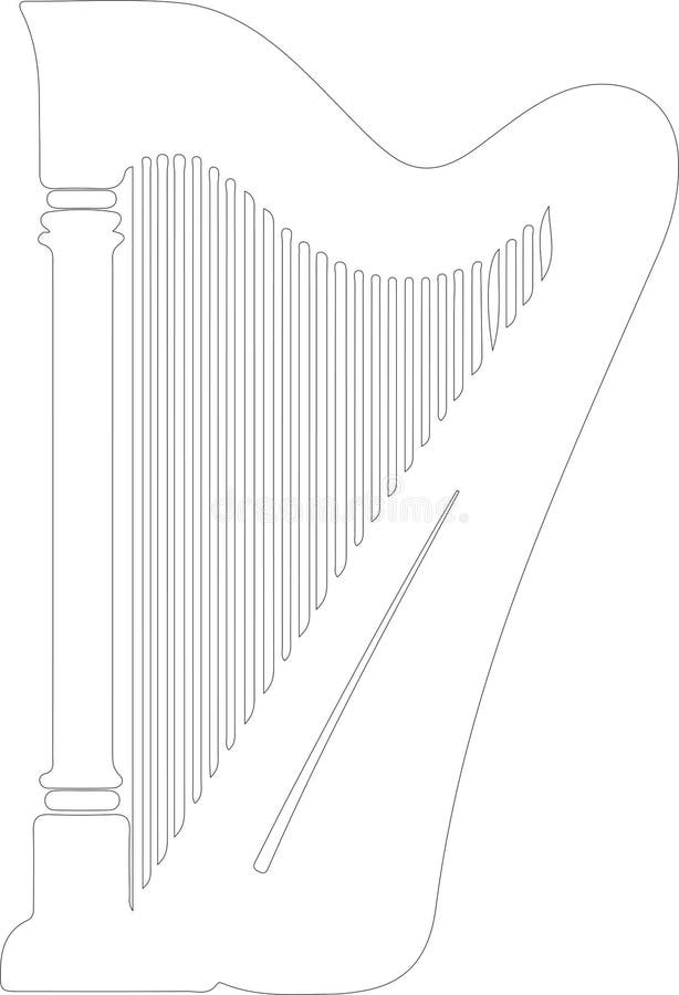 Harp Coloring Stock Illustrations – 260 Harp Coloring Stock ...