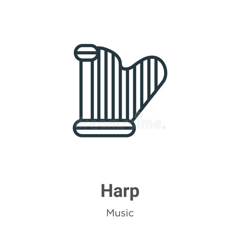 Outline Harp Logo Concept Stock Illustrations – 201 Outline Harp Logo ...