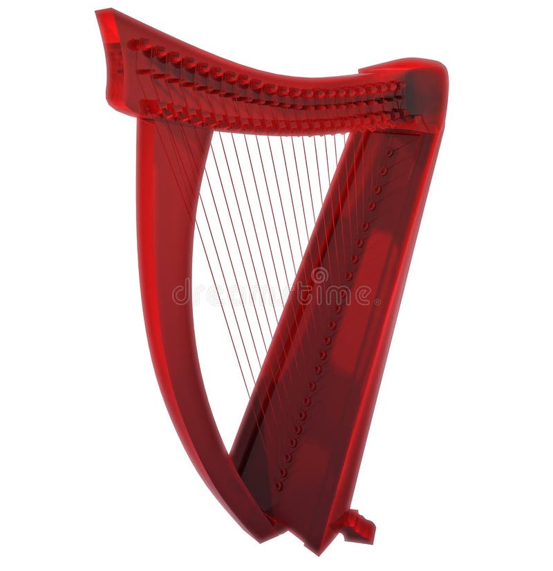 Harp stock illustration. Illustration of sound, harpist - 35177173