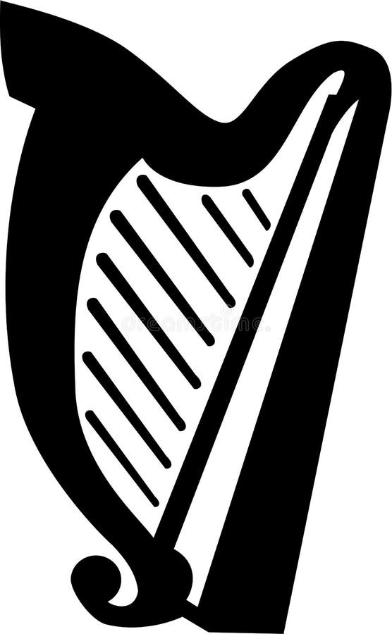 Harp vector music stock vector. Illustration of symphony - 107077565