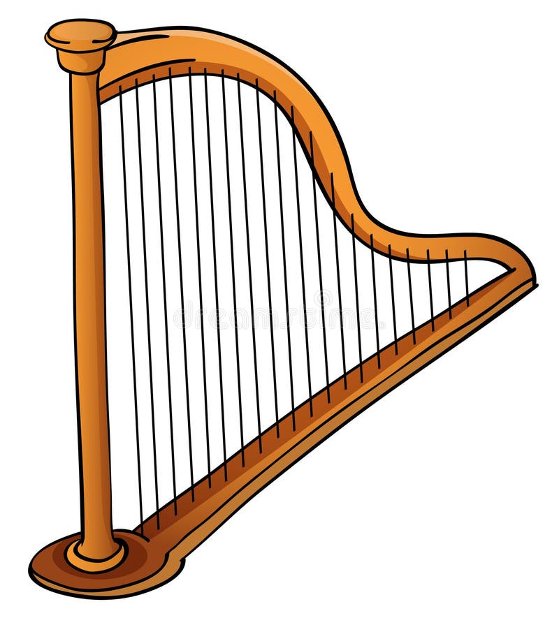 Harpe illustration de vecteur. Illustration du pendu - 32732841