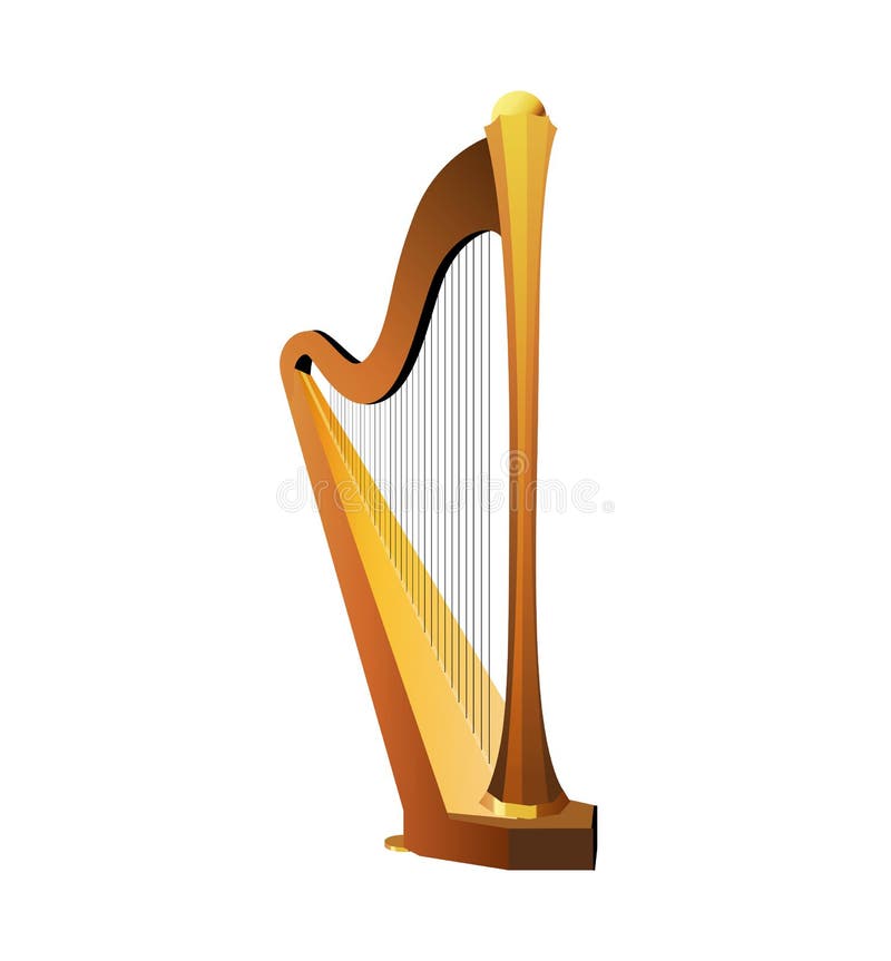 Harpe Celtique Traditionnelle Illustration de Vecteur - Illustration du ...