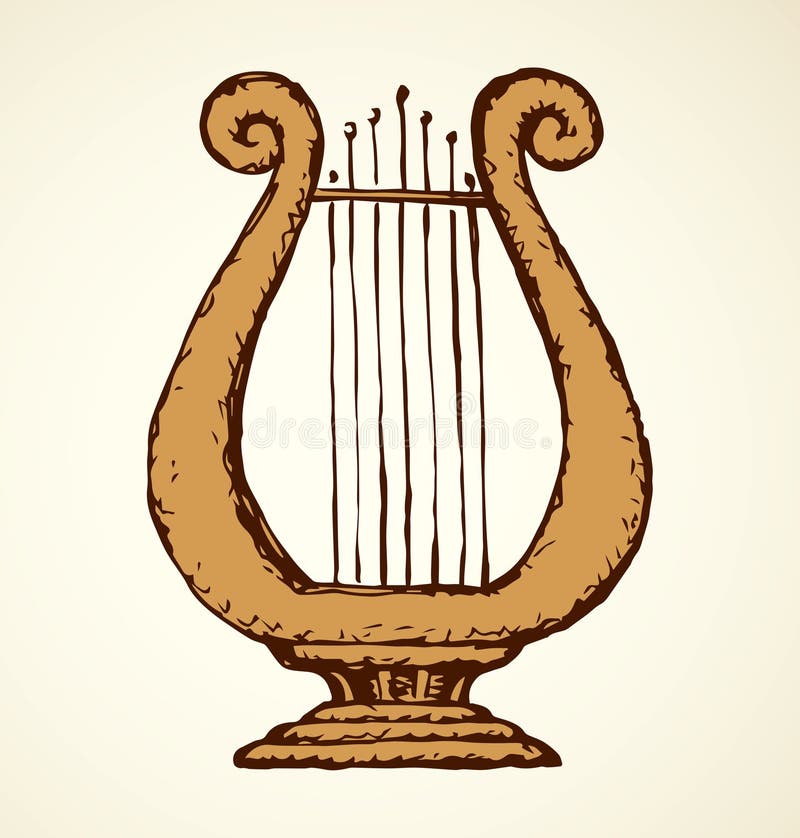 Harpe Retrait de vecteur illustration de vecteur. Illustration du ...