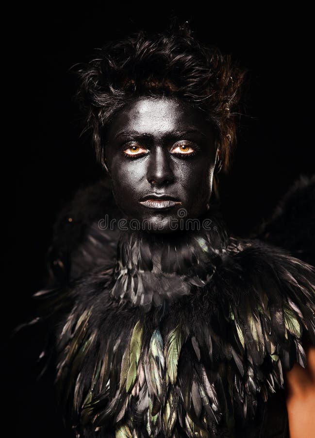 Harpy makeup stock photo. Image of face, black, fiend - 51704578