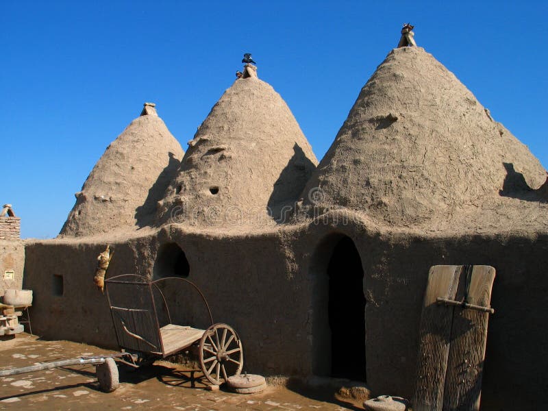 Harran Beehive Adobe Houses, Urfa Region, Turkey Stock Image - Image of ...