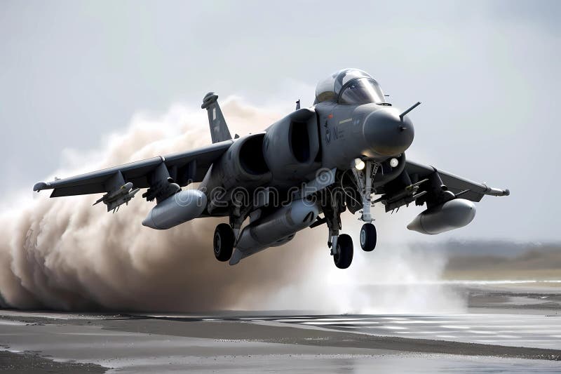 Harrier Jump Jet - United Kingdom (Generative AI) Stock Illustration ...
