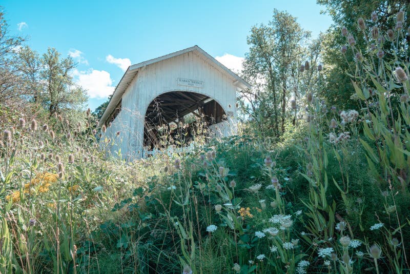 The Harris Covered Bridge in Philomath, Oregon, Built in 1929 Stock ...