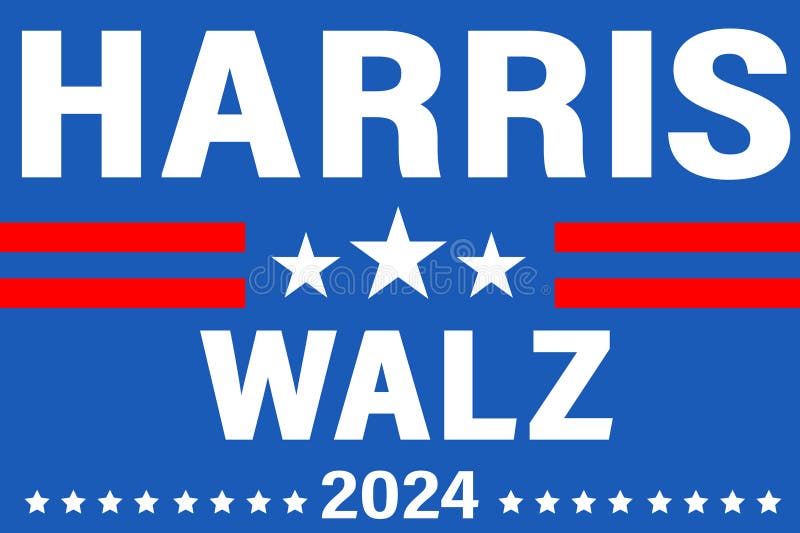 Harris Walz 2024 Vector Illustration Stock Illustration - Illustration ...