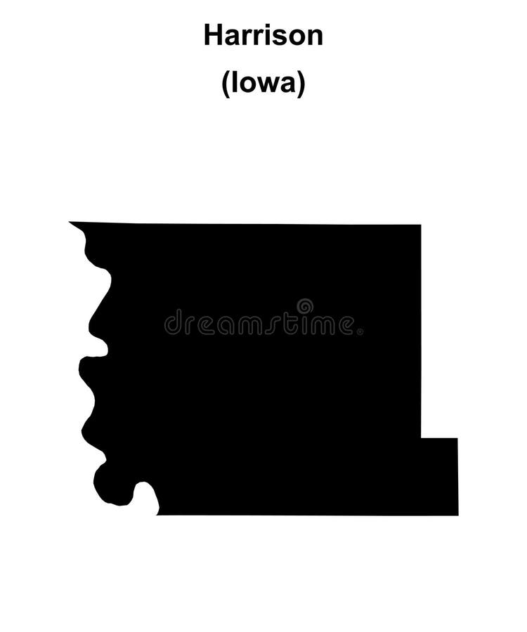 Harrison outline map stock vector. Illustration of contour - 360776343