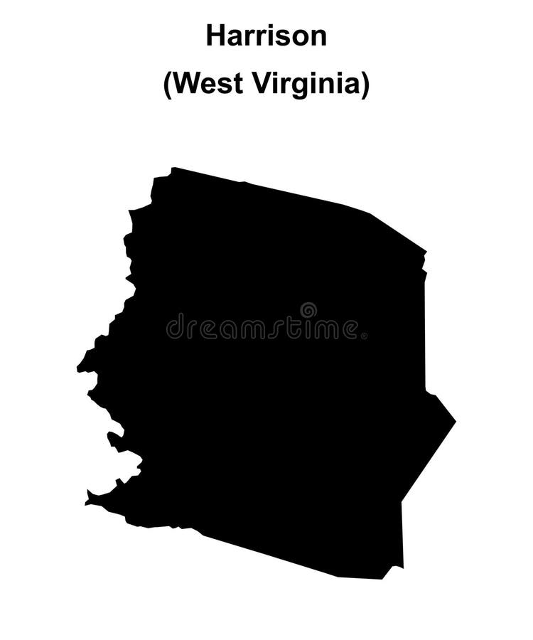 Harrison outline map stock vector. Illustration of boundary - 361877513
