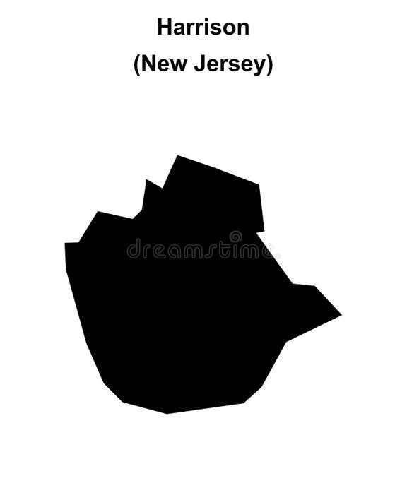 Harrison outline map stock vector. Illustration of atlas - 357487327