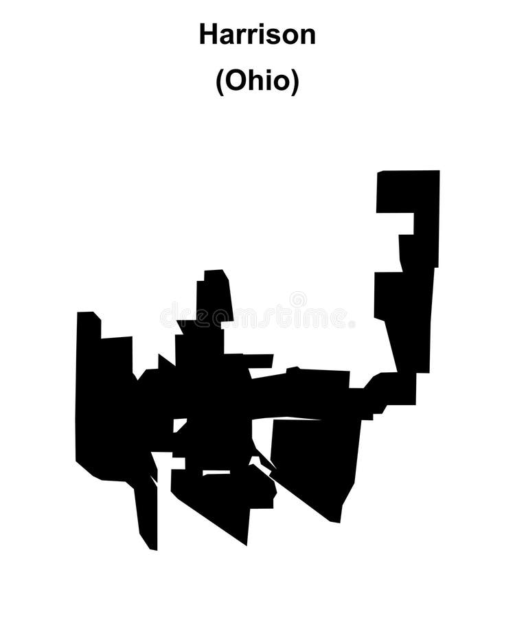 Harrison outline map stock vector. Illustration of cartography - 357492243