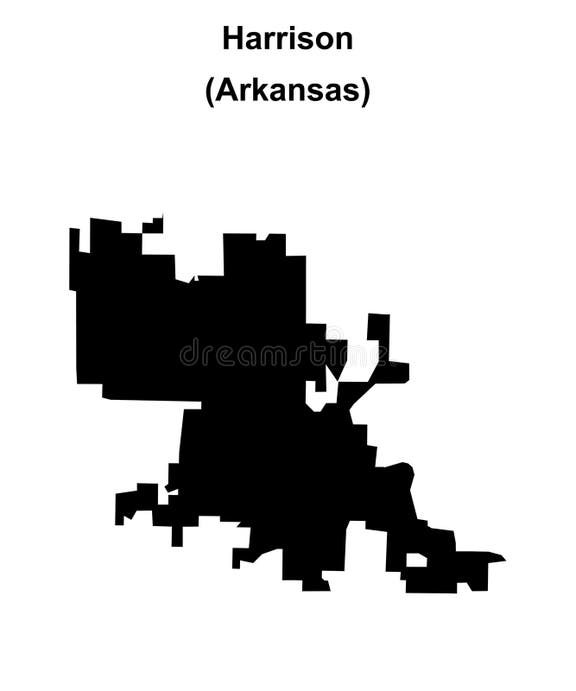 Harrison outline map stock vector. Illustration of boundaries - 357149479