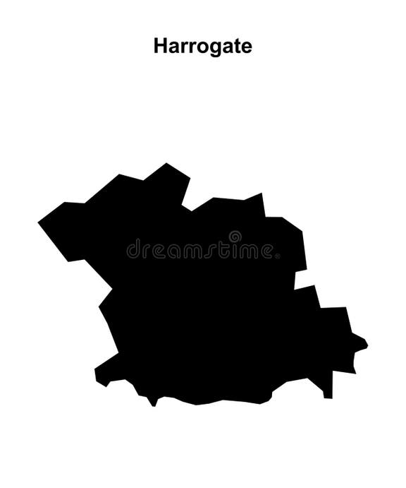 Harrogate outline map stock vector. Illustration of vector - 371644257