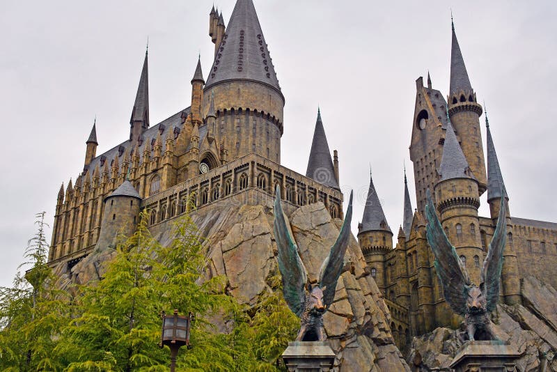 Harry Potter Theme Hogwarts Castle Facade at Universal Studios Japan in ...