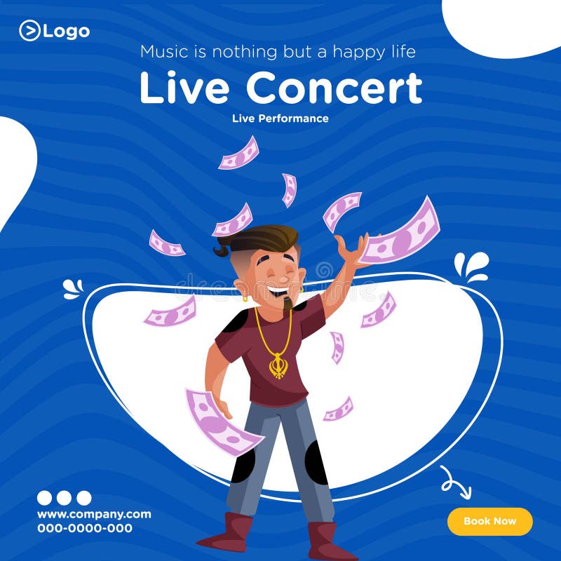 Banner Design of Live Dance Stock Vector - Illustration of ...