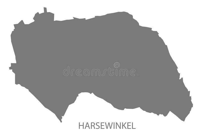 Harsewinkel City Map Grey Illustration Silhouette Stock Vector ...