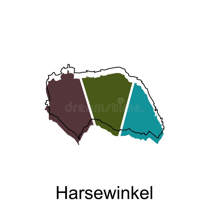 Harsewinkel City Map Illustration. Simplified Map of Germany Country ...