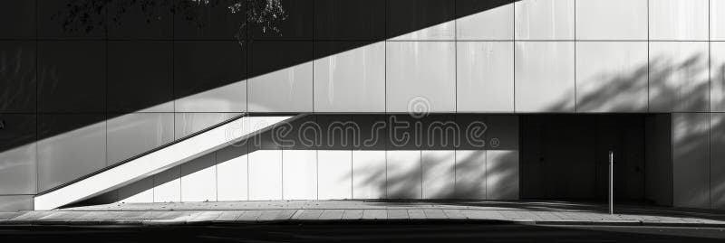 The Harsh Angulart.shadows of a Building Contrast with the Soft Golden ...