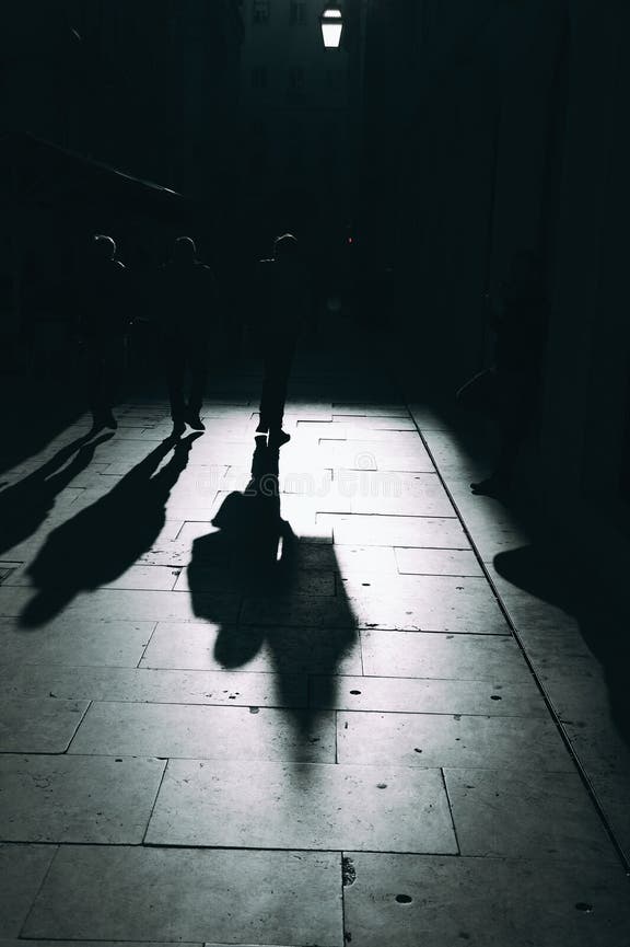Harsh Light and Shadow from People and Objects in the City Stock Photo - Image of snapshot ...