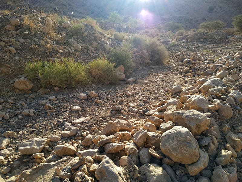 Harsh rocky dry terrain stock image. Image of rocky - 207066471