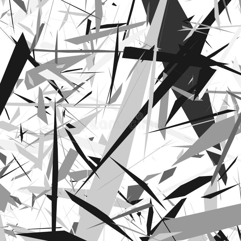 Harsh Rough Texture. Geometric Abstract Illustration with Disarray of ...