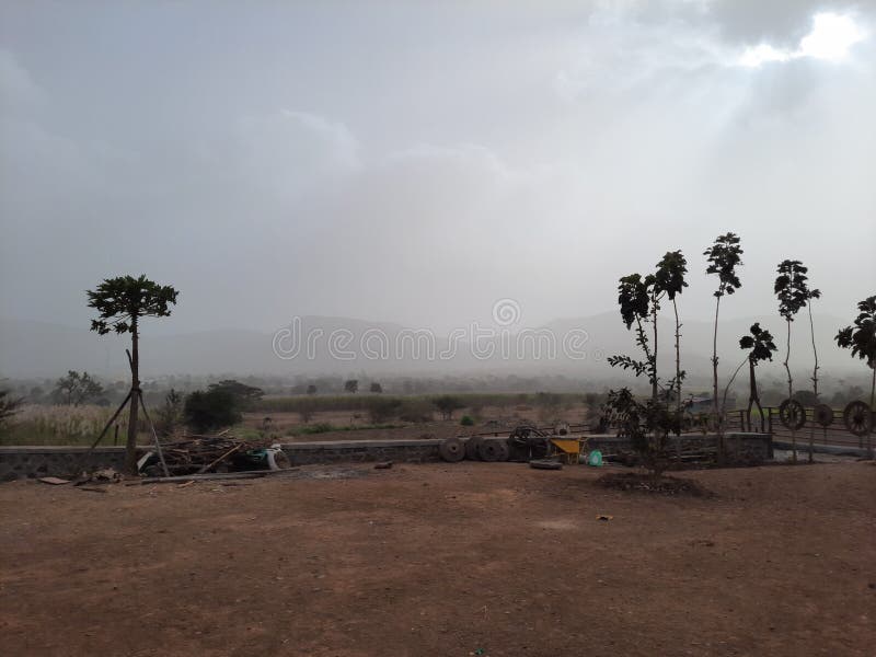 Harsh Weather Condition during Rains Stock Photo - Image of mountain ...