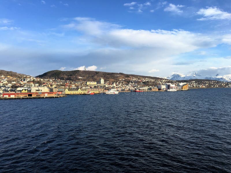 Harstad city stock photo. Image of coast, view, panorama - 102524568