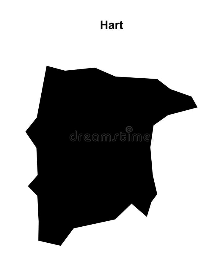 Hart outline map stock vector. Illustration of outline - 371644307