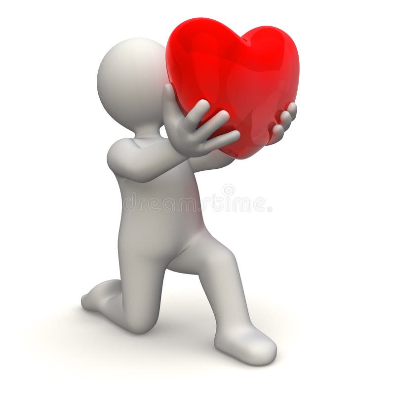 Hart in de handen stock illustratie. Illustration of persoon - 7869567