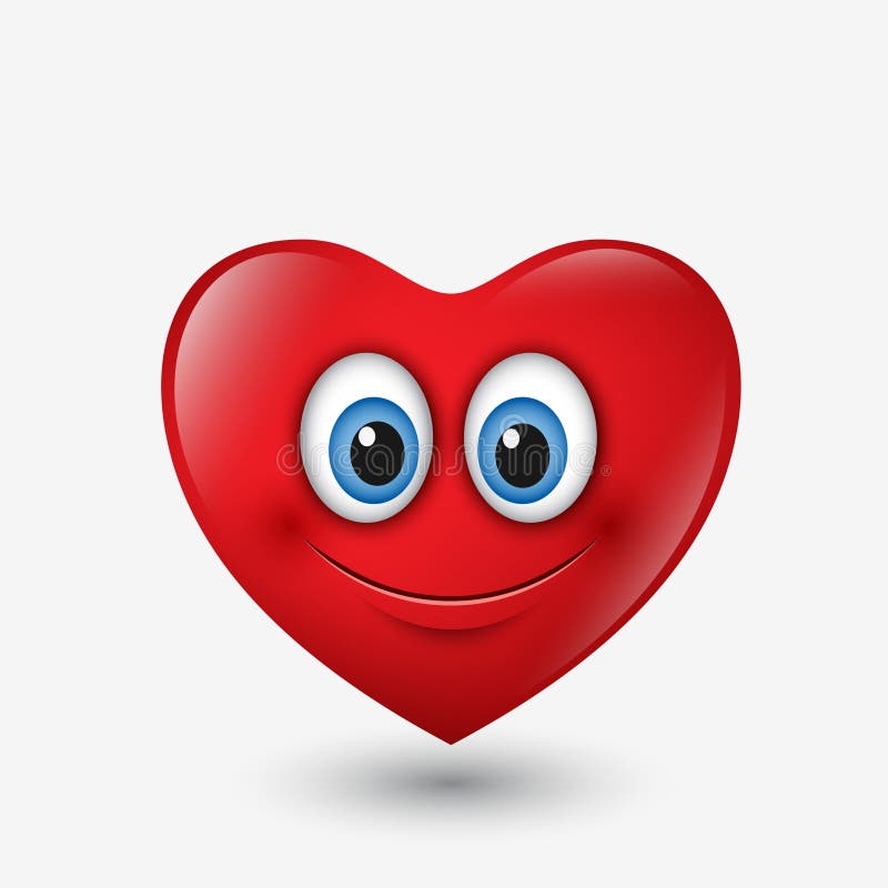 Hart emoticon vector illustratie. Illustratie bestaande uit emoticon ...