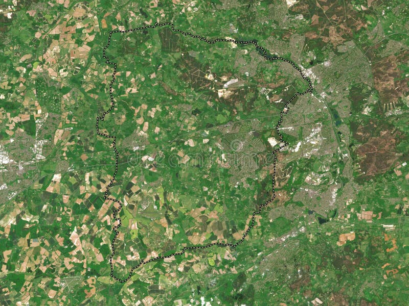 Hart, England - Great Britain. Low-res Satellite. No Legend Stock ...