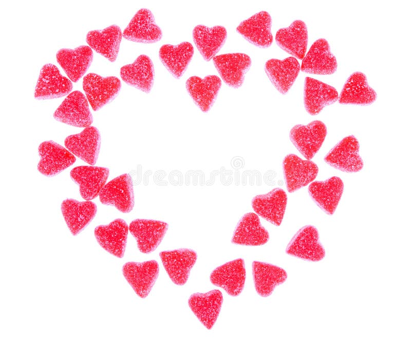 Hart Gevormd Suikergoed in Vorm Van Hart Stock Foto - Image of ...