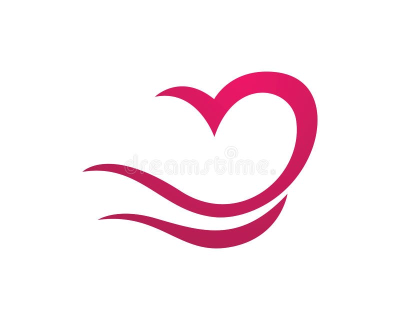 Hart Logo Template vector illustratie. Illustration of rood - 103121468