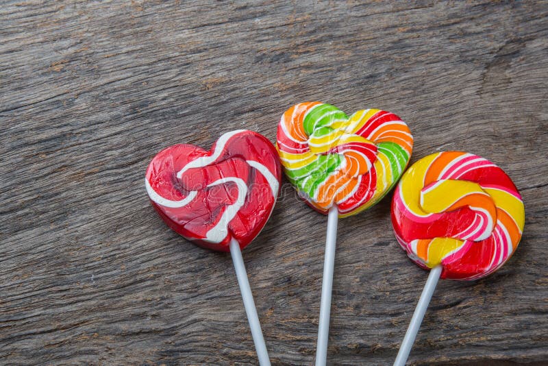 Hart-lolly, Suikergoed, Conceptenliefde, Valentijnskaart Stock ...