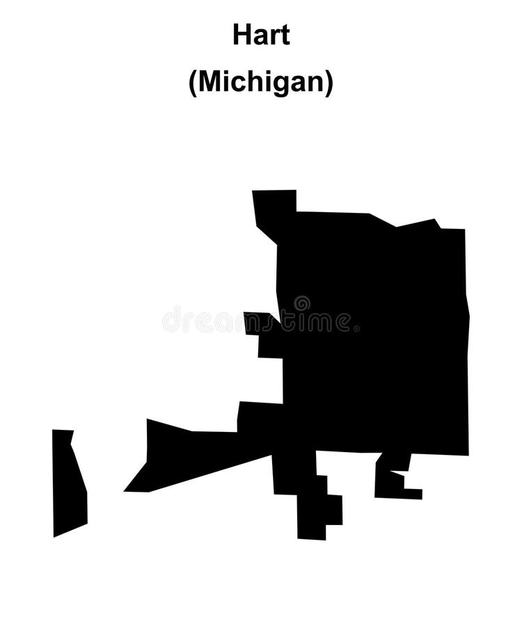 Hart outline map stock vector. Illustration of district - 387412831