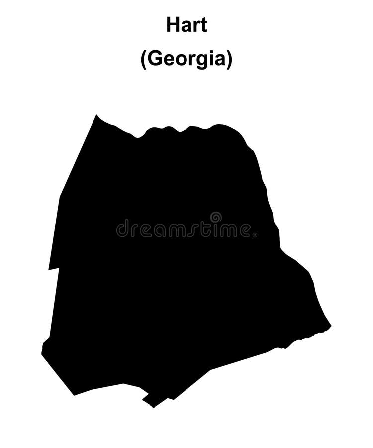 Hart outline map stock vector. Illustration of blank - 357892539