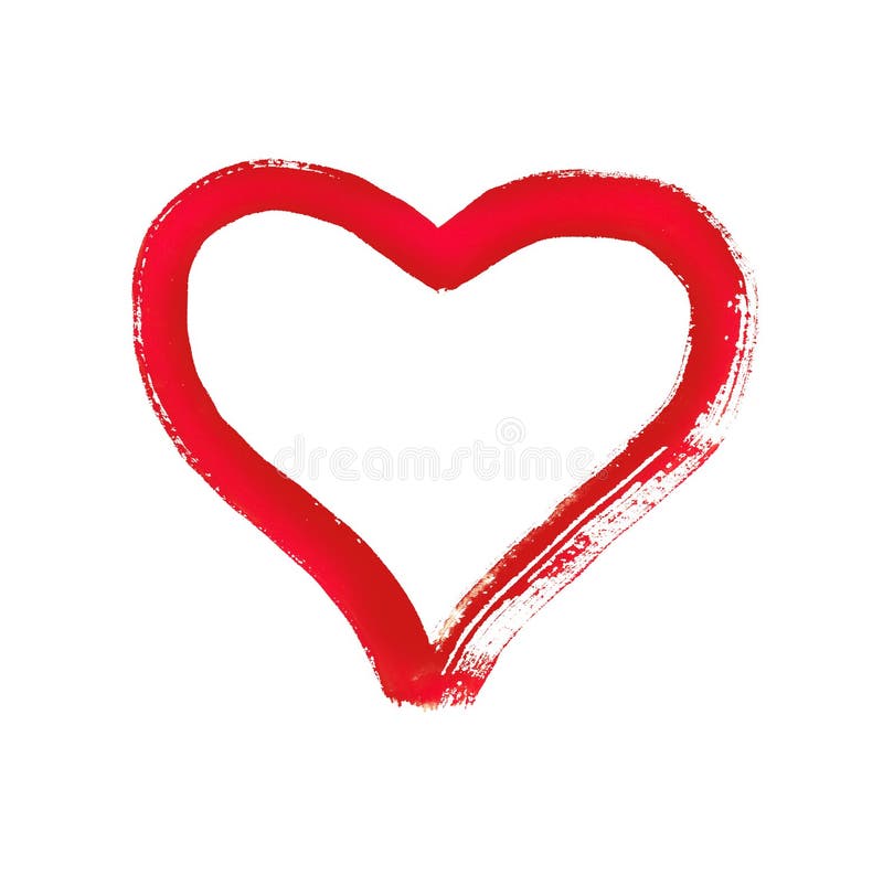 Hart - Symbool Van Liefde - Waterverf Het Schilderen Stock Illustratie ...