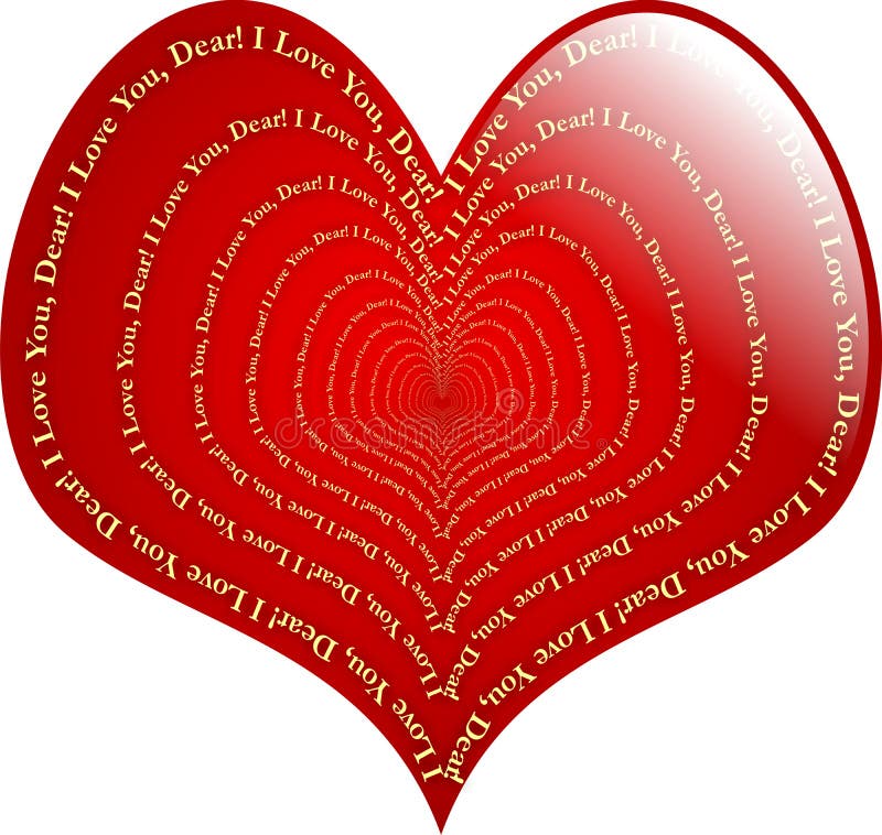 Hart van Liefde vector illustratie. Illustration of wijfje - 8156992