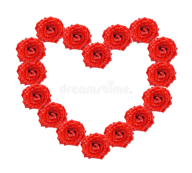Hart van rode rozen stock afbeelding. Image of rood, uitbreiden - 3819013