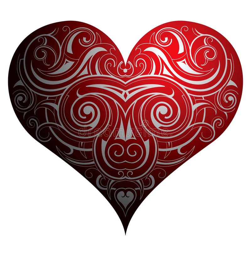 Hart-vorm vector illustratie. Illustration of decoratie - 12657247