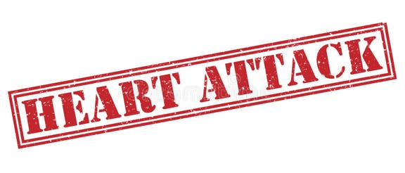Hartaanval rode zegel stock illustratie. Illustration of rood - 73707487