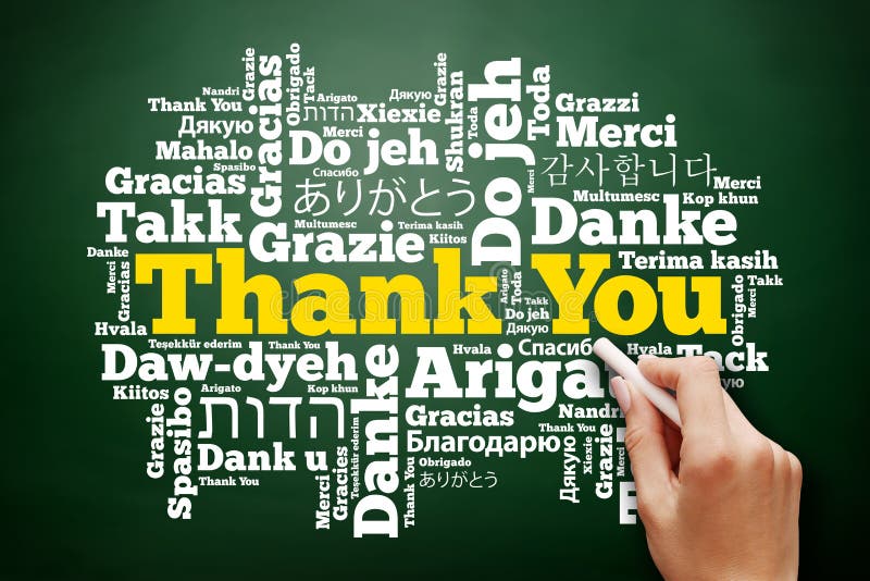 Hartelijk Dank Voor Word Cloud in Veel Talen Op Het Bord, Achtergrond ... Hartelijk Dank Voor Word Cloud in Veel Talen Op Het Bord, Achtergrond ...
