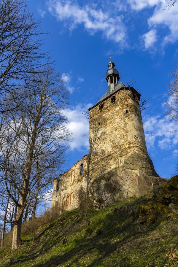 Hartenberg Ruins, Western Bohemia, Czech Republic Stock Photo - Image ...