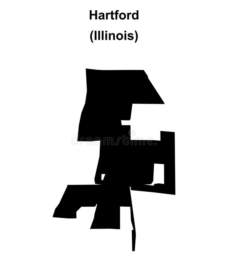 Hartford outline map stock illustration. Illustration of outline ...