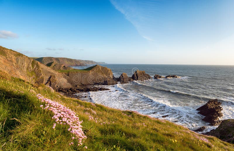 Hartland Quay in Devon immagine stock. Immagine di scogliere - 54269817