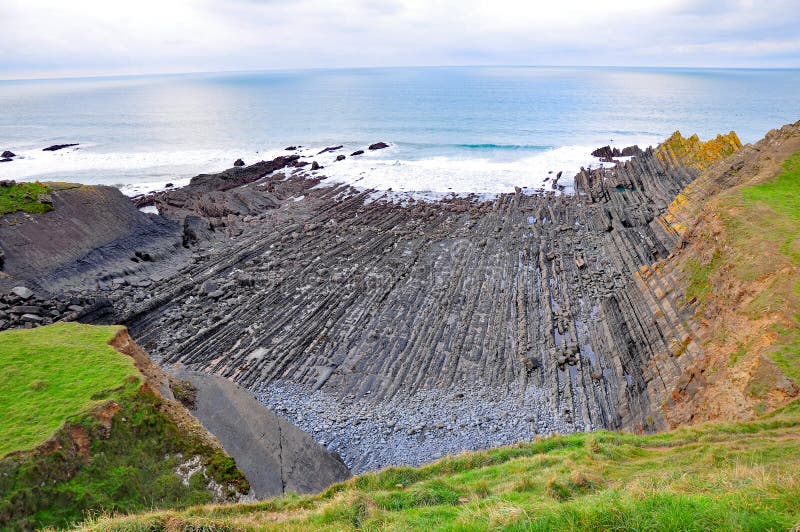 Shale Rock Layers Near Hartland Point on North Devon Coast, England, UK ...