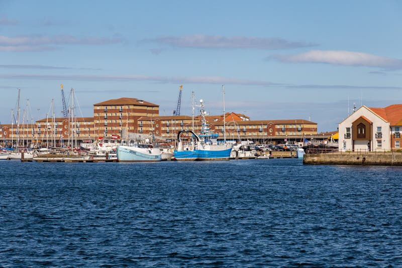 Hartlepool Sea View and Rainbow Stock Photo - Image of sunlight, beach ...