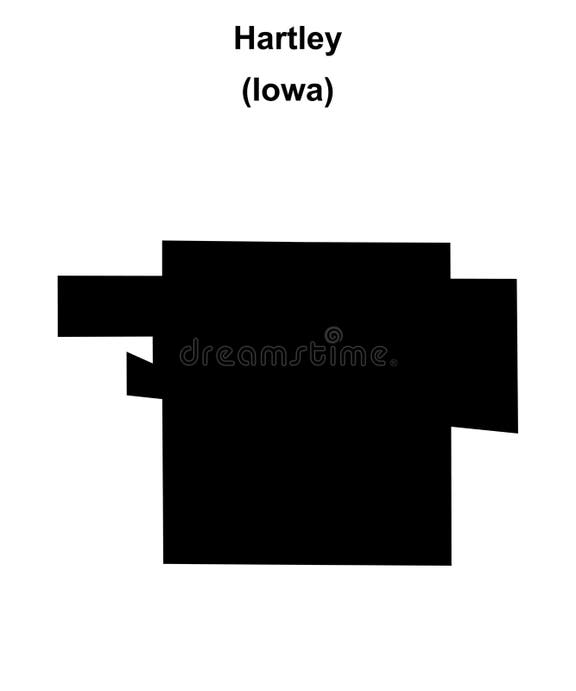 Hartley outline map stock vector. Illustration of empty - 387204297