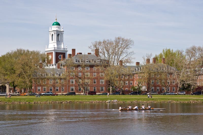 Harvard Building Along the Charles River Stock Image - Image of crew ...